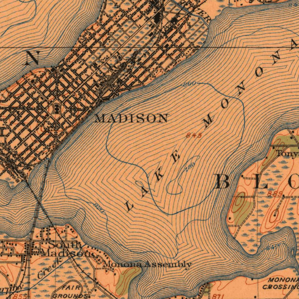 Madison, WI (1906, 62500-Scale) Map by United States Geological Survey ...
