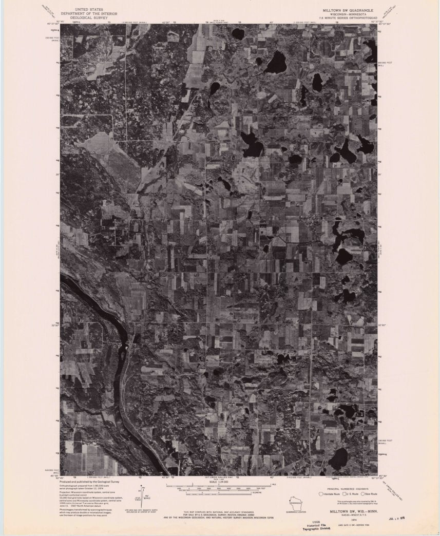 Cushing, WI-MN (1974, 24000-Scale) Map by United States Geological ...