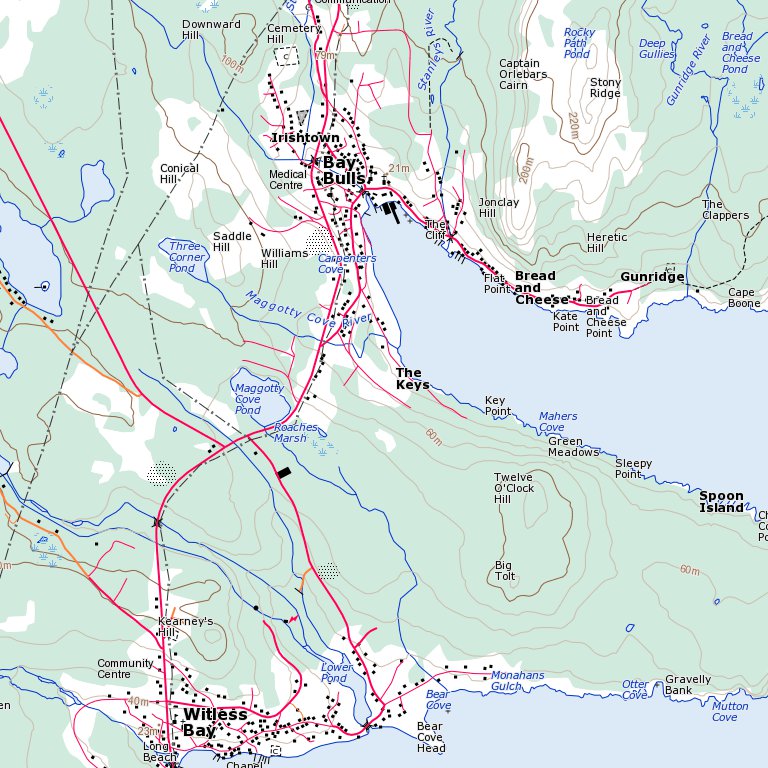 Bay Bulls, NL (001N07 Toporama) Map by Natural Resources Canada ...