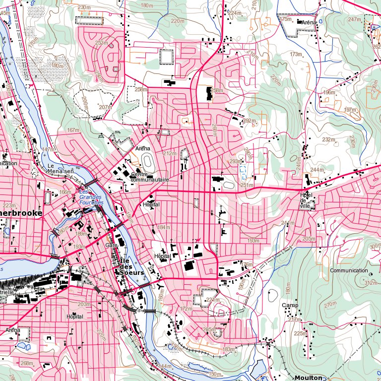 Sherbrooke, QC (021E05 Toporama) Map by Natural Resources Canada ...