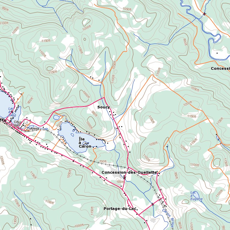 Lac-Baker, NB (021N07 Toporama) Map by Natural Resources Canada ...