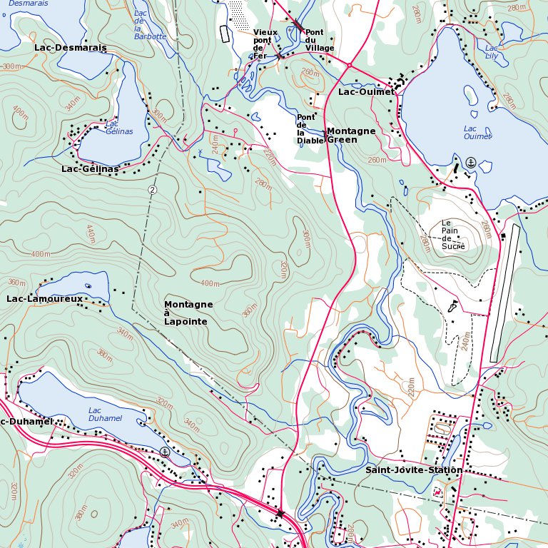 Saint-Jovite (031J02 Toporama) Map by Natural Resources Canada | Avenza ...