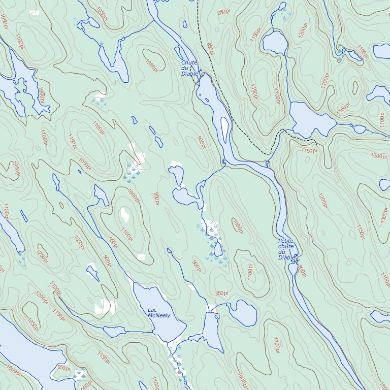 Lac Duval, QC (031K07 Toporama) Map by Natural Resources Canada ...