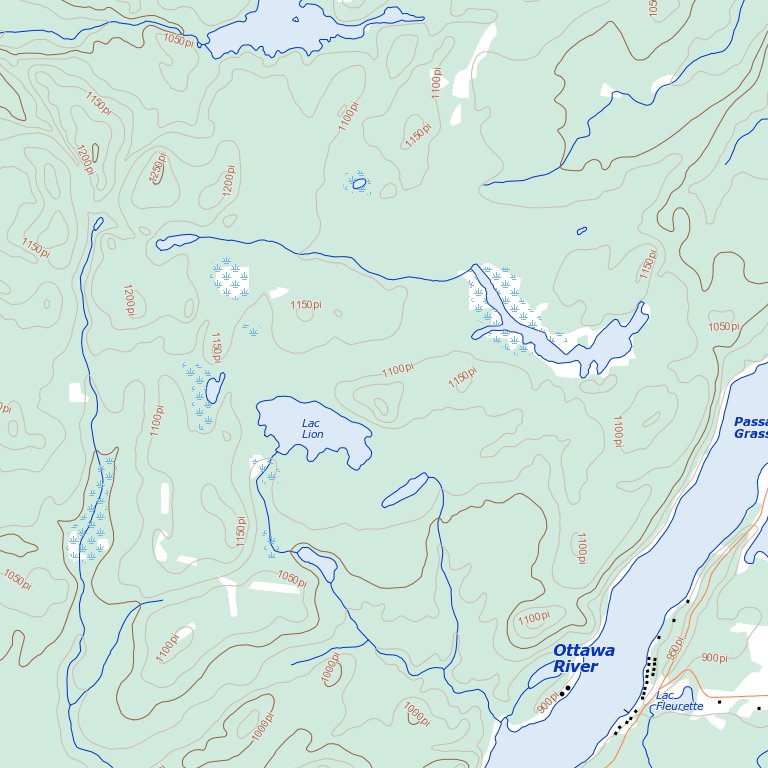 Lac Simard, QC (031M10 Toporama) Map by Natural Resources Canada ...