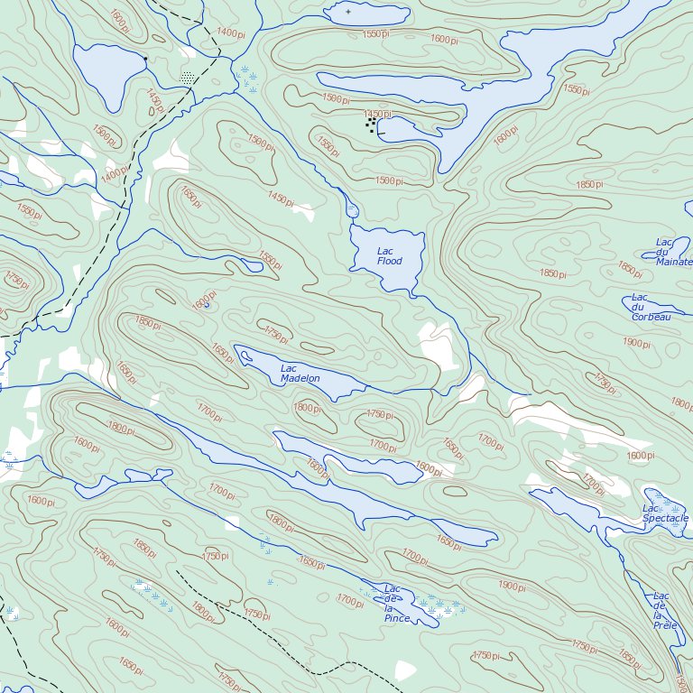 Lac Tousignant, QC (031P03 Toporama) Map by Natural Resources Canada ...