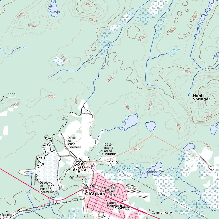 Chapais, QC (032G15 Toporama) Map by Natural Resources Canada | Avenza Maps