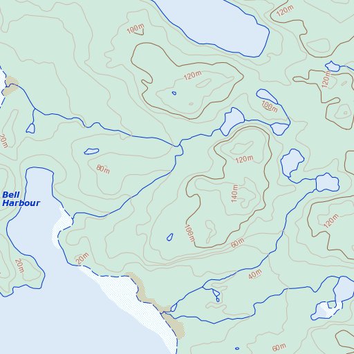 Cotter Island, NU (034F14 Toporama) Map by Natural Resources Canada ...