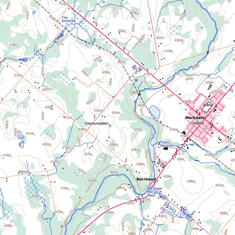 Markdale, ON (041A07 Toporama) Map by Natural Resources Canada | Avenza ...