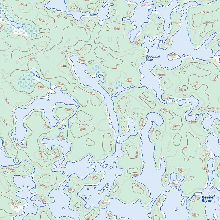 Spoonbill Lake, ON (052M10 Toporama) Map by Natural Resources Canada ...