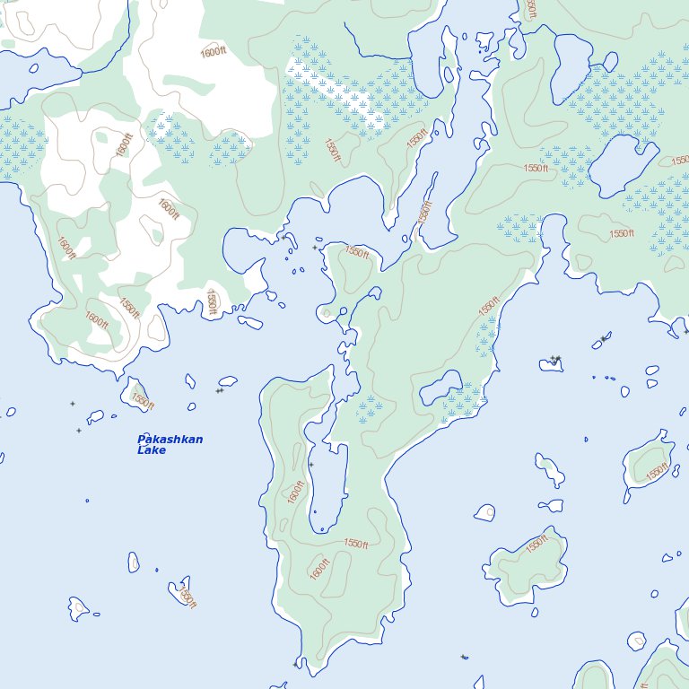 Pakashkan Lake, ON (052G08 Toporama) Map by Natural Resources Canada ...
