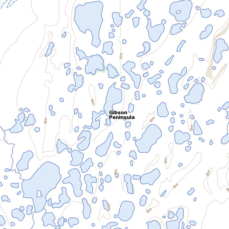 Gibson Peninsula, NU (057B13 Toporama) Map by Natural Resources Canada ...