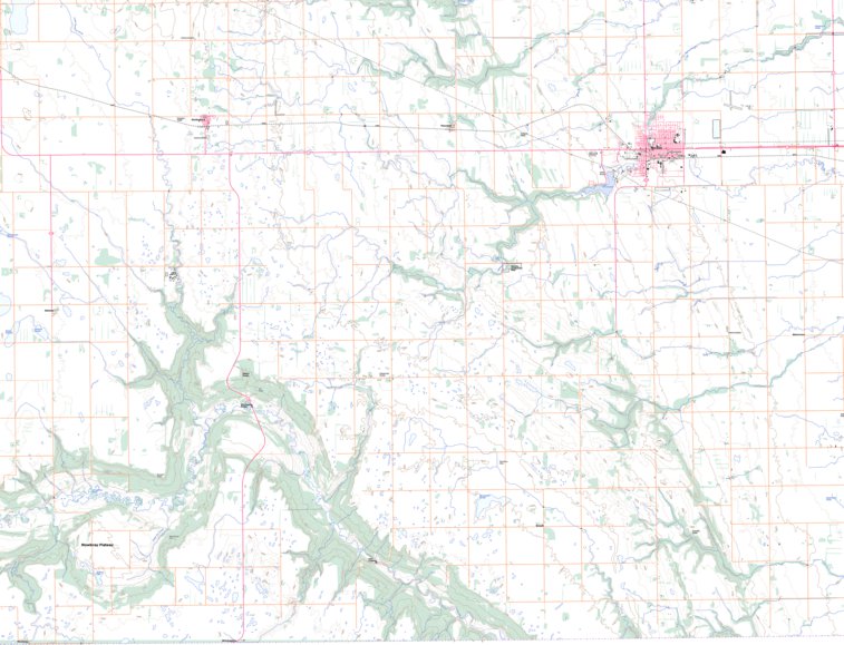 Morden, MB (062G01 Toporama) Map by Natural Resources Canada | Avenza Maps
