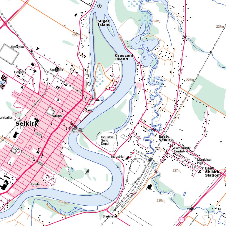 Selkirk, MB (062I02 Toporama) Map by Natural Resources Canada | Avenza Maps