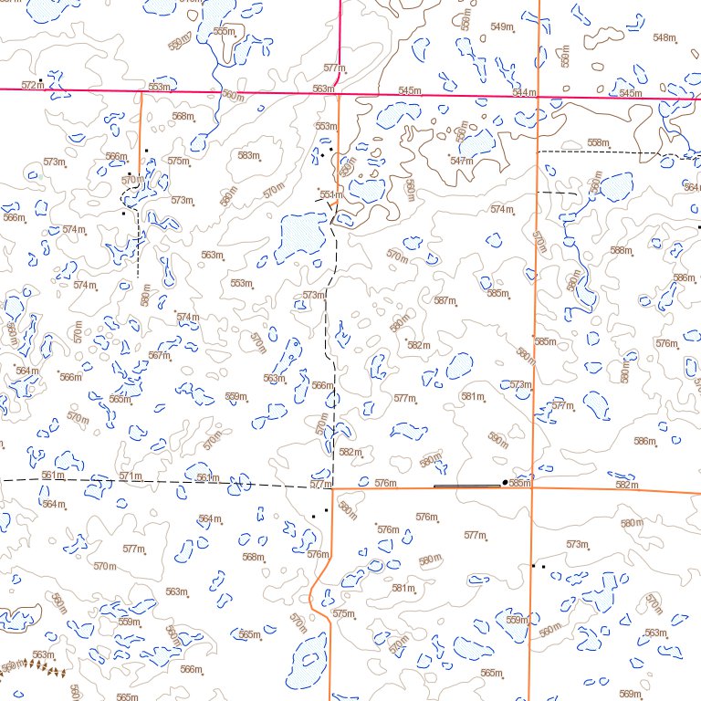 Cheviot, SK (073B01 Toporama) Map by Natural Resources Canada | Avenza Maps