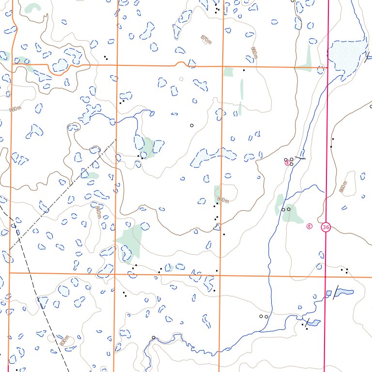 Hanna, AB (072M12 Toporama) Map by Natural Resources Canada | Avenza Maps