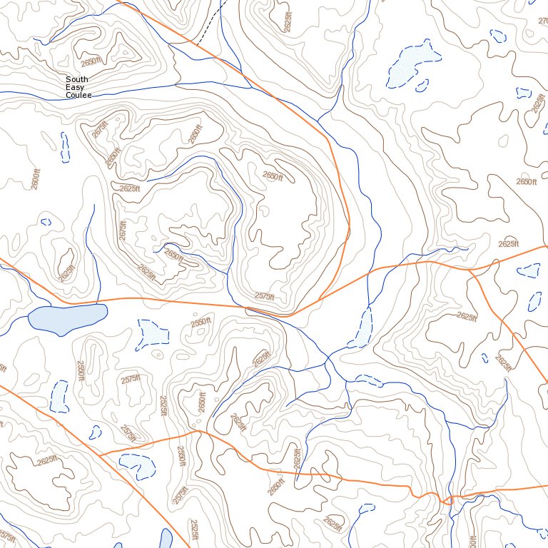Easy Coulee, AB (072L10 Toporama) Map by Natural Resources Canada ...