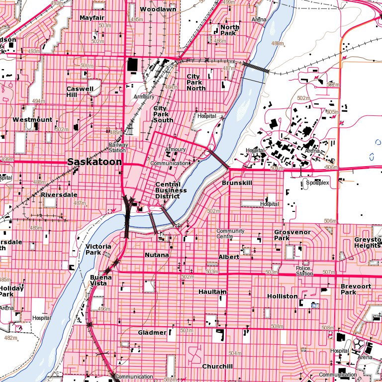 Saskatoon, SK (073B02 Toporama) Map by Natural Resources Canada ...