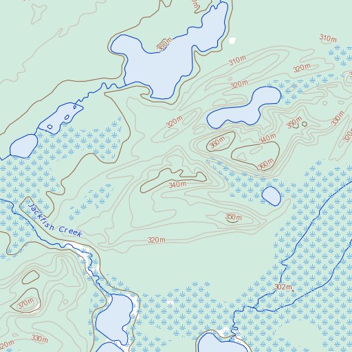 Bartlett Lake (074K12 Toporama) Map by Natural Resources Canada ...