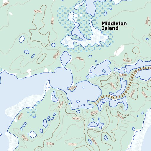 Middleton Island, SK (074G09 Toporama) Map by Natural Resources Canada ...
