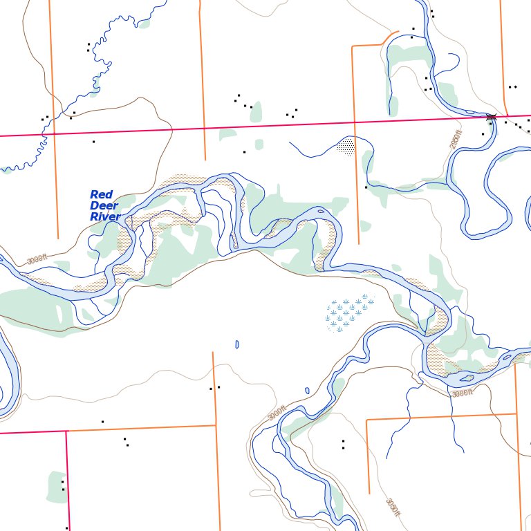 Markerville, AB (083B01 Toporama) Map by Natural Resources Canada ...