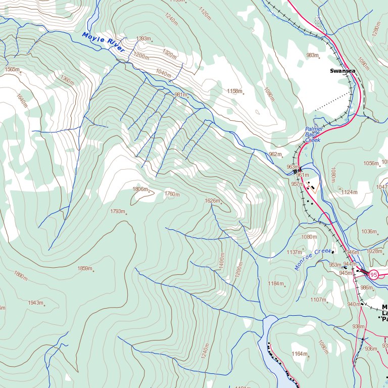 Moyie Lake, BC (082G05 Toporama) Map by Natural Resources Canada ...