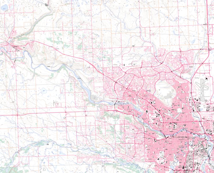 Calgary, AB (082O01 Toporama) Map by Natural Resources Canada | Avenza Maps