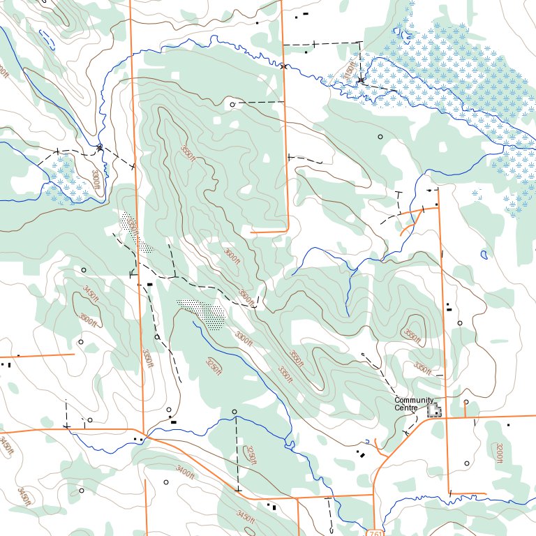 Carlos, AB (083B10 Toporama) Map by Natural Resources Canada | Avenza Maps