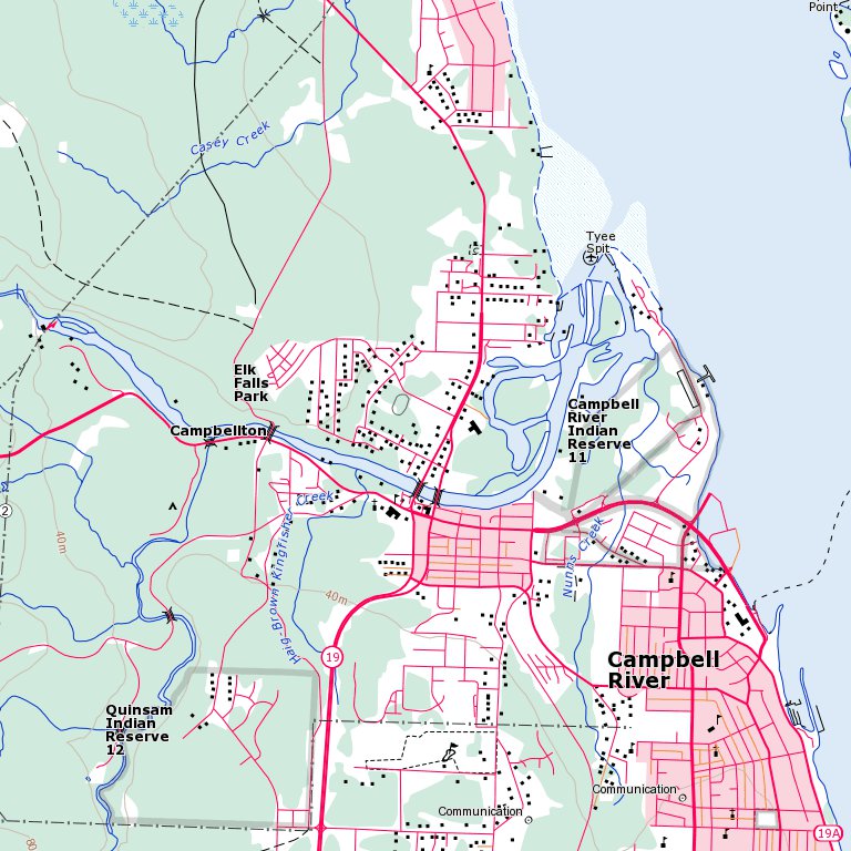 Quadra Island (092K03 Toporama) Map by Natural Resources Canada ...
