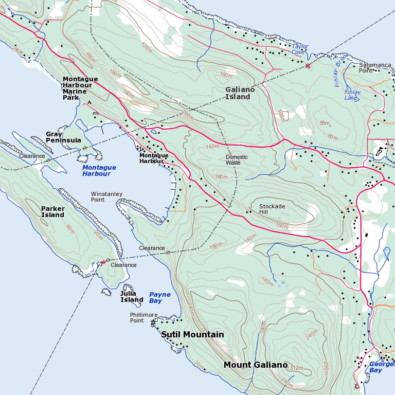 Mayne Island (092B14 Toporama) Map by Natural Resources Canada | Avenza ...