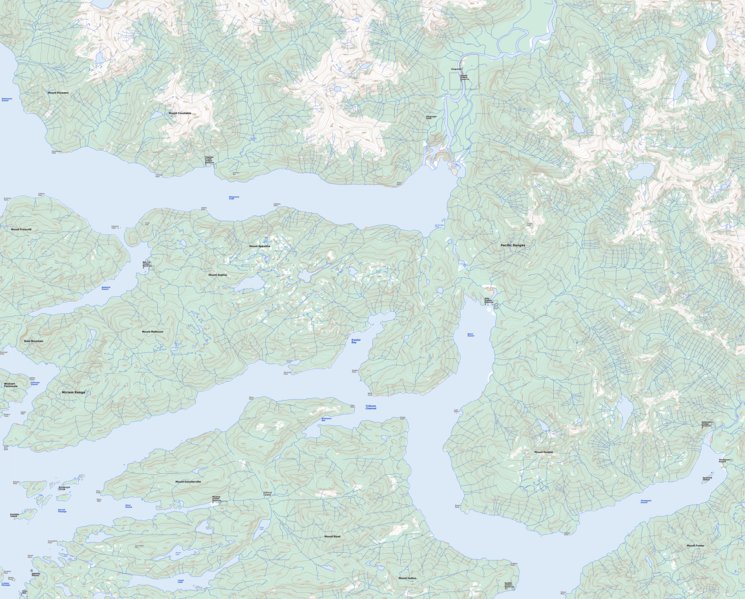 Kingcome Inlet (092L16 Toporama) Map by Natural Resources Canada ...
