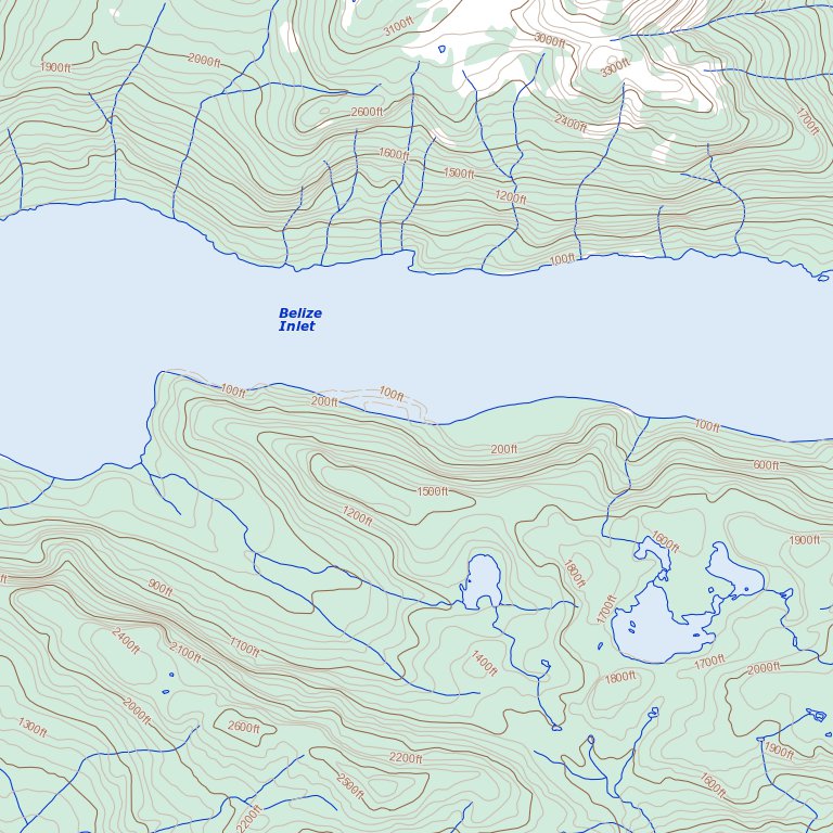 Belize Inlet (092M03 Toporama) Map by Natural Resources Canada | Avenza ...