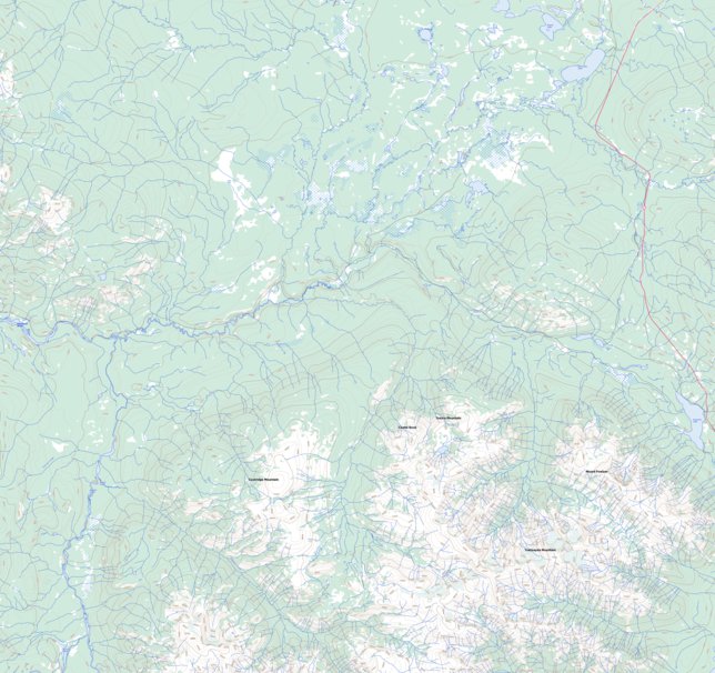 Klastline River, BC (104G16 Toporama) Map by Natural Resources Canada ...