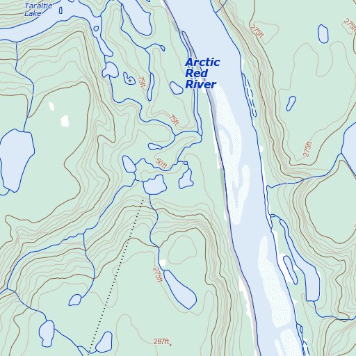 Arctic Red River, NT (106N05 Toporama) Map by Natural Resources Canada ...