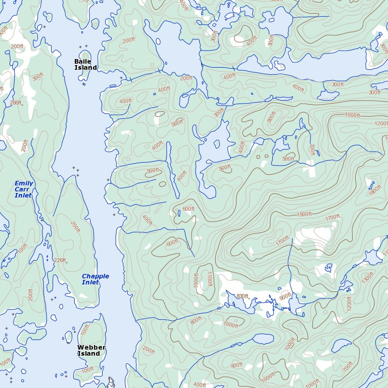 Caamaño Sound, BC (103A14 Toporama) Map by Natural Resources Canada ...