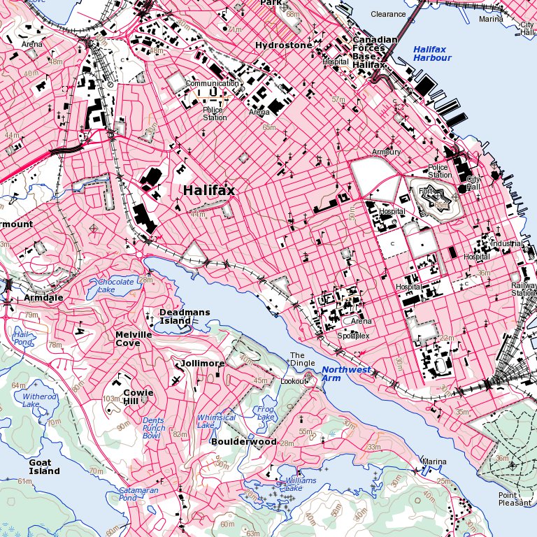 Halifax, NS (011D12 Toporama) Map by Natural Resources Canada | Avenza Maps