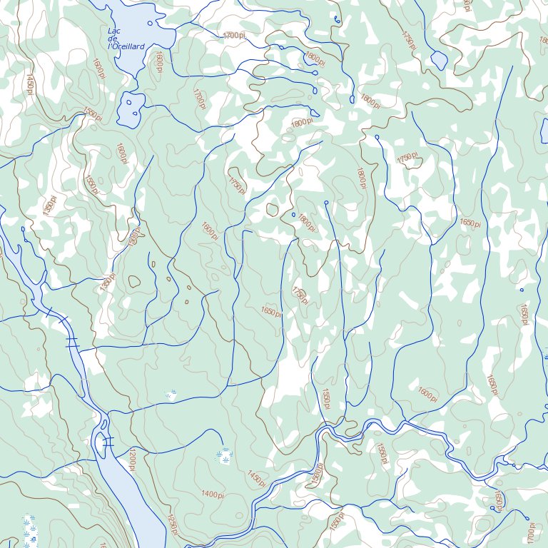 Lac Barbel, QC (022N16 Toporama) Map by Natural Resources Canada ...