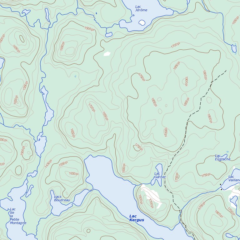 Lac Des Coeurs, QC (022C12 Toporama) Map by Natural Resources Canada ...