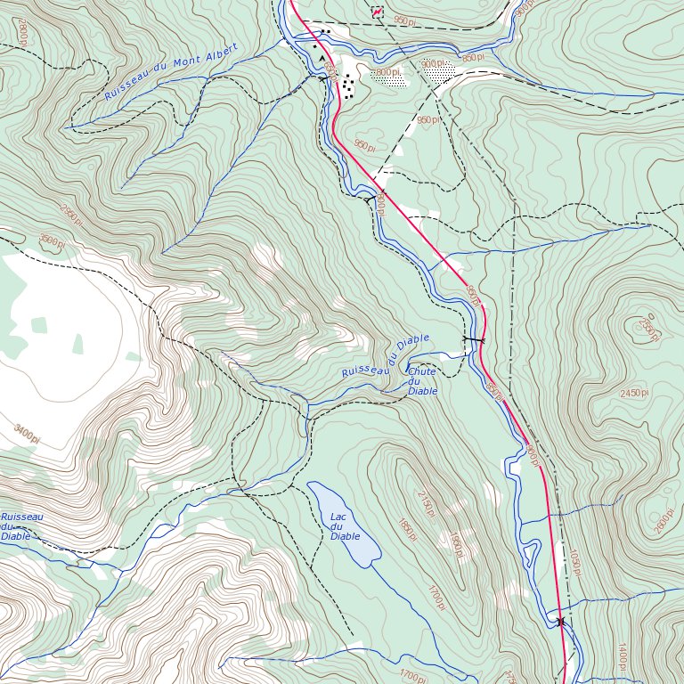 Mont Albert, QC (022B16 Toporama) Map by Natural Resources Canada ...