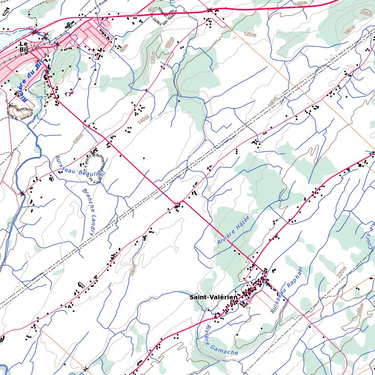 Rimouski, QC (022C07 Toporama) Map by Natural Resources Canada | Avenza ...