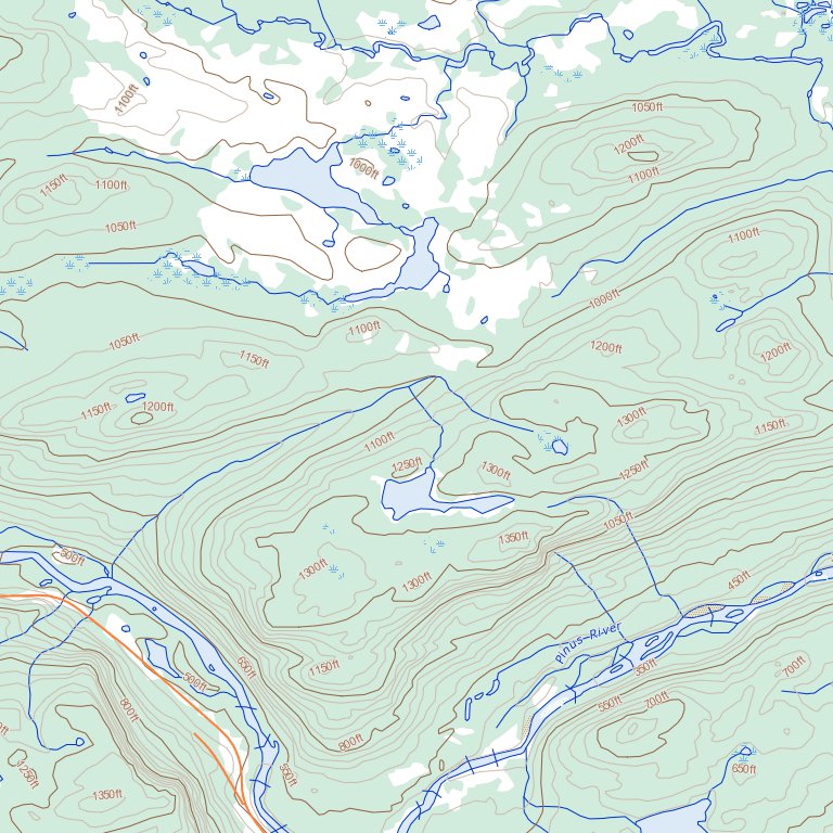 Pinus River, NL (013F03 Toporama) Map by Natural Resources Canada ...