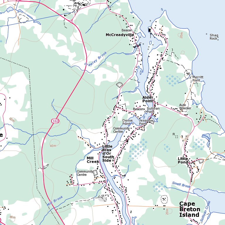 Bras D'Or, NS (011K08 Toporama) Map by Natural Resources Canada ...