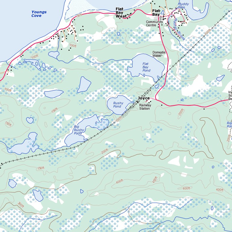 Flat Bay, NL (012B07 Toporama) Map by Natural Resources Canada | Avenza ...