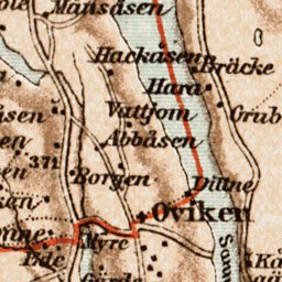 Jämtland region Map. Östersund - Storlien, 1899 by Waldin | Avenza Maps