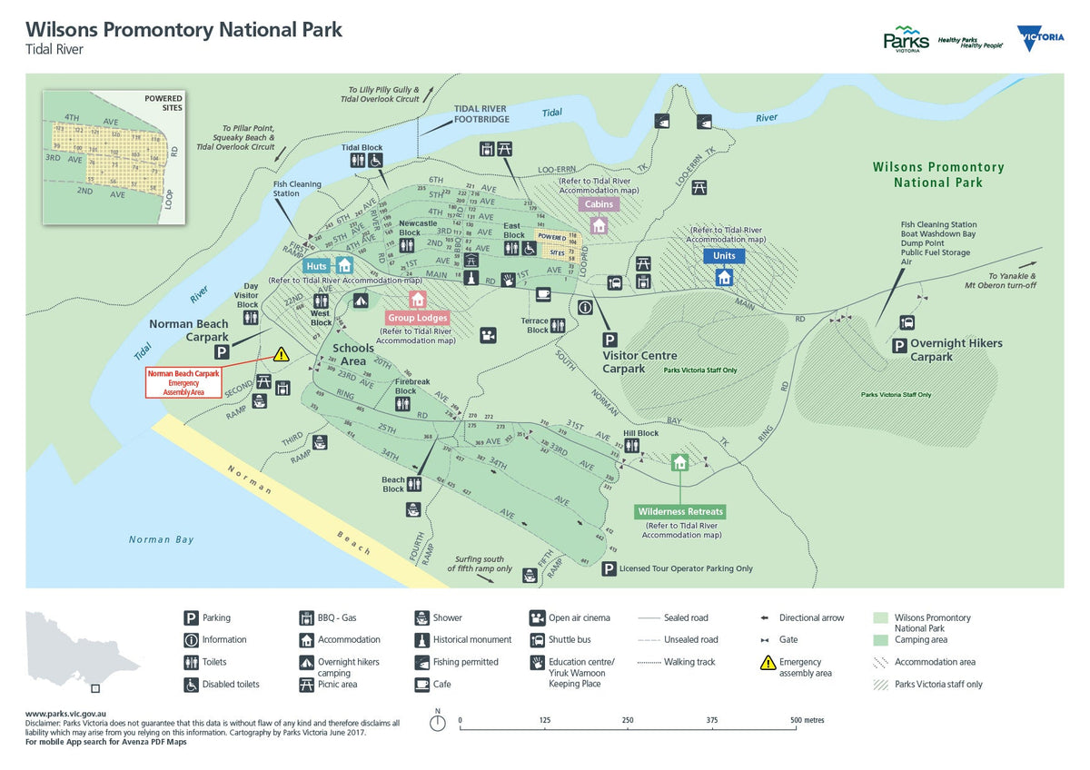 Wilsons Promontory National Park - Tidal River Map by Parks Victoria ...