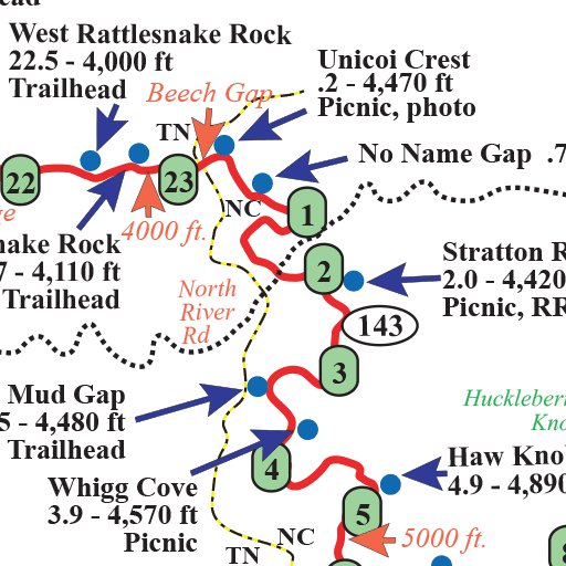 Cherohala Skyway Map by Tail of the Dragon, LLC | Avenza Maps