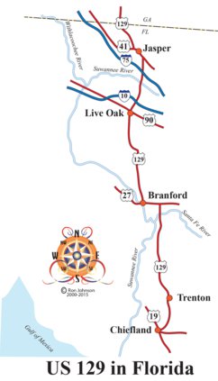 US129 Florida Map by Tail of the Dragon, LLC | Avenza Maps