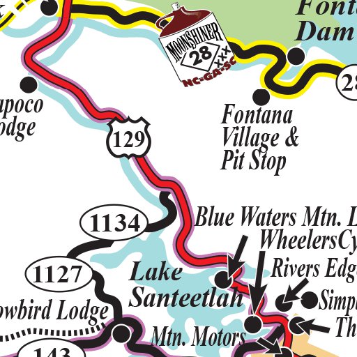 Smoky Mountain Loop Map by Tail of the Dragon, LLC | Avenza Maps