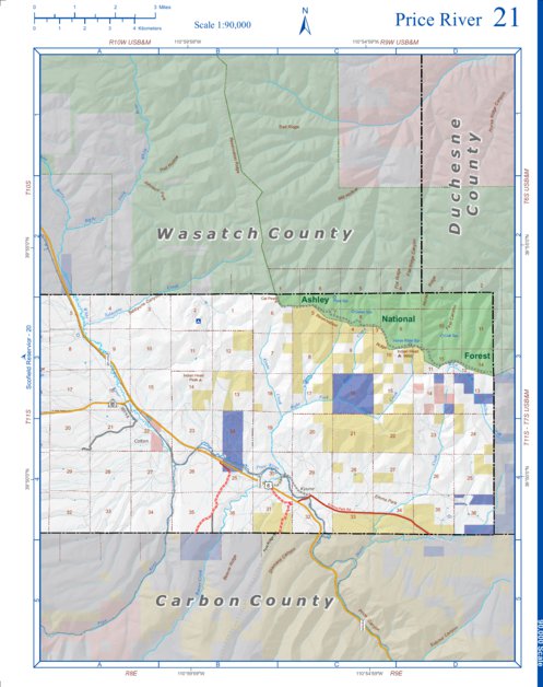 21-Price River-UtahCounty Map by Utah County | Avenza Maps