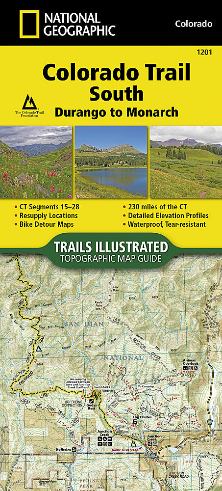 1201 :: Colorado Trail South, Durango to Monarch Map by National ...
