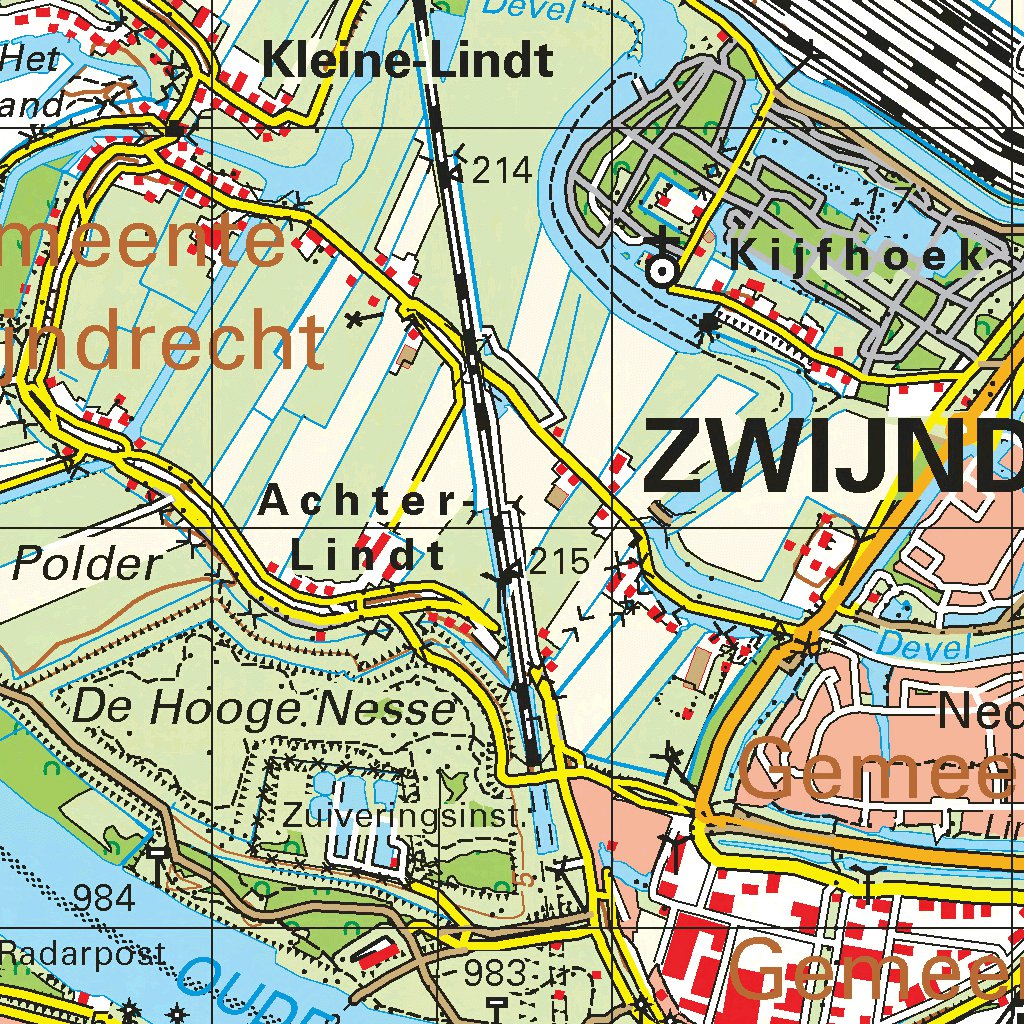 Hoekse Waard en Biesbosch Map by Red Geographics/Reijers ...